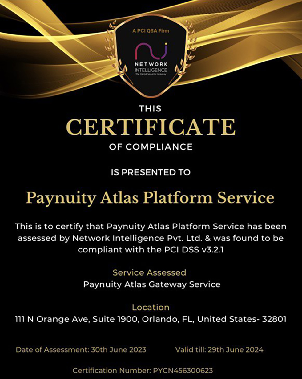 PCI Certification - Paynuity :: Payments in Perpetual Motion